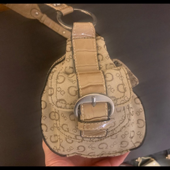 Guess | Bags | Sold 9s Guess Baguette Bag With Monogram | Poshmark